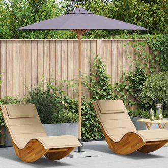 vidaXL Vidaxl - Parasol de jardin Gris fonc&eacute; 217 x 217 x 230 cm Bambou