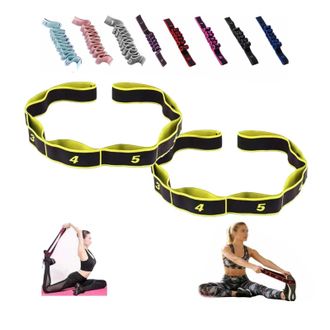 Generic 2PC Fitness-Widerstandsband f&uuml;r Dehn&uuml;bungen und Yoga, verschlei&szlig;fester Fitness-Stretch-Trainingsg&uuml;rtel, 8-teilige elastische Trainingsb&auml;nder f&uuml;r t&auml;gli