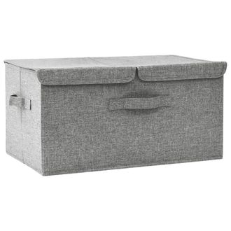 Generic Aufbewahrungsbox Spielzeugkiste Spielzeugbox Stoffbox Faltkiste Faltbox Regalkorb Kiste Korb Box Organizer Stoff 50x30x25cm Grau