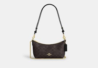 Coach Caitlin Umh&auml;ngetasche Aus Signature Canvas f&uuml;r Frauen in Beige