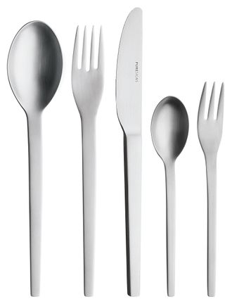 Puresigns SIX Besteckset Edelstahl Matt Essbesteck Modern Silber 30-teilig