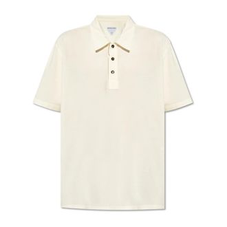 Bottega Veneta Piquet Polo Shirt - - Tops - Herren - Beige - S