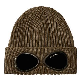 C.P. Company Extrafine Merino Goggle Beanie - - Accessories - Herren - Braun - ONE SIZE