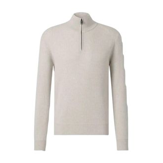 Brioni Rippstrick-Pullover mit Rei&szlig;verschluss - - Sweatshirts & Hoodies - Herren - Beige - XL
