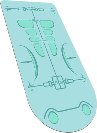 Generico Trainingsmatte f&uuml;r Roller, Trainingsausr&uuml;stung, rutschfeste Bauch-Kniebandage, 5,25 x 2,3 m, innere Kniematte mit gesunder Isolierung, Kissen