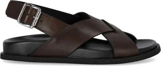 Guglielmo Rotta Femme, Chaussures, Brun, Taille: 41 EU Twill Flat Sandal