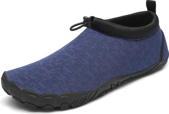 Mishansha Unisex Badeschuhe Atmungsaktiv Mesh Wasserschuhe Sommer Schnell Trocknend Aquaschuhe, Dunkles Blau 39