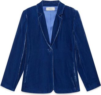 Maliparmi Maliparmi, Femme, Vestes, Bleu, Taille: 40 FR Veste Fluide en Velours