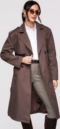Ombre Trenchcoat Knie&shy;langer &Uuml;bergangsmantel im klassischen Trenchcoat-Stil klassischer Trenchcoat-Schnitt
