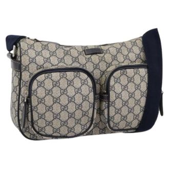 Gucci Sac bandouli&egrave;re vintage GG Canvas Pre-owned - Femme - Pre-owned - Bleu - Taille: ONE Size