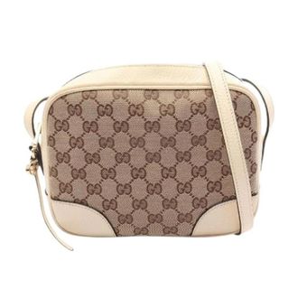 Gucci Pre-owned Bree GG Canvas Leder Schultertasche - - Pre-owned - Damen - Beige - ONE SIZE