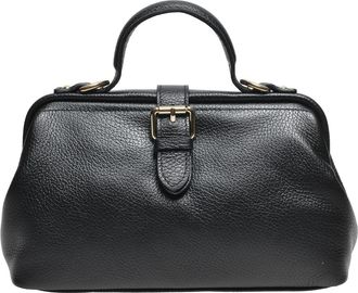 Anna Luchini Schwarz Rindsledertasche
