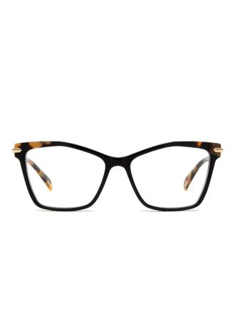 Police Vergoldete Brille in Schildpattoptik - Braun