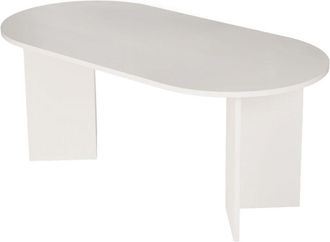 Hanah Home Table &agrave; manger en bois Sablin - 180 x 89 x 75 cm - Bois Blanc