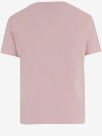 Casablanca Womens Cotton T-Shirt With Logo Pink Main: Organic T-Shirts & Jerseys