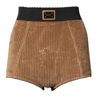 Dolce & Gabbana High Waist Shorts - - Shorts - Damen - Braun - S