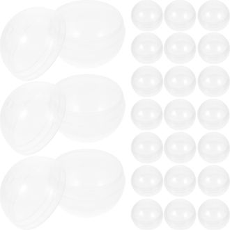 Angoily 50 Stück Greifautomaten-Bälle: 45 Mm Leere Durchsichtige Runde Kapseln Aus Durchsichtigem Kunststoff Befüllbare Ornament-Bälle Automaten-Kapseln Aus K