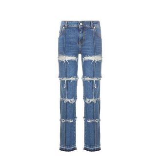 Alexander McQueen Zerrissene Jeans Alexander Mcqueen in Blau