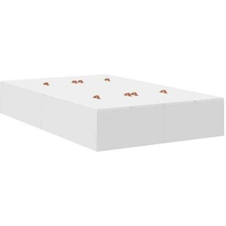 vidaXL Aufbewahrungsbettgestell Weiß 120x200 cm Vidaxl