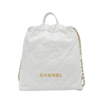 Chanel Pre-owned 22 Line Calf Rucksack - - Pre-owned - Damen - Wei&szlig; - ONE SIZE