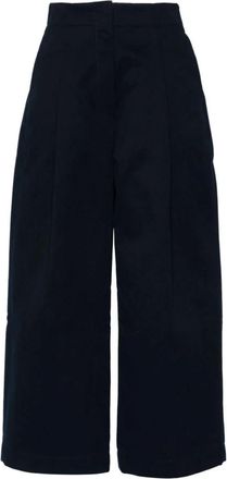 STUDIO NICHOLSON Femme, Pantalons, Bleu, Taille: 38 FR Wide Leg Cropped Pants