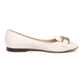 Tod's Ballerina Flache Schuhe Made in Italy - - Shoes - Damen - Wei&szlig; - 37 1/2 EU
