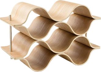 Generic Wellenförmiges Weinregal, Flaschenhalter für Den Schreibtisch, Stilvoll und Robust, Einfache Montage, Ideal für Zuhause, Bar und Speisekammer(Medium)