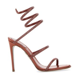 Rene Caovilla Femme, Chaussures, Rouge, Taille: 36 EU Sandale &agrave; talon haut Cleo