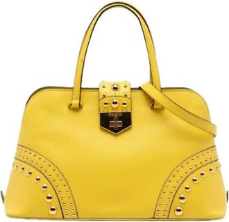 Prada Pre-owned Sacoche Saffiano clout&eacute; - Femme - Pre-owned - Jaune - Taille: ONE Size