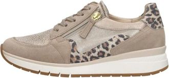 Gabor Femme, Chaussures, Beige, Taille: 39 1/2 EU Baskets Laag Met Stretch