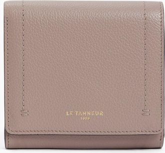 Le Tanneur Petit portefeuille &agrave; rabat Louison en cuir grain&eacute;