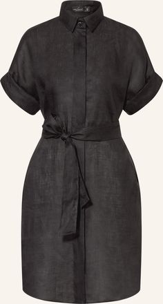 van Laack Van Laack Hemdblusenkleid Vl-Kailyn-Brlv Aus Leinen schwarz
