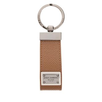 Dolce & Gabbana Homme, Accessoires, Brun, Taille: ONE Size Porte-cl&eacute;s en cuir avec logo