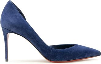 Christian Louboutin Hohe Schuhe - 1210045 V198 Blue Suede Iriza 85 Pumps - Gr. 36,5 (EU) - in Schwarz - f&uuml;r Damen