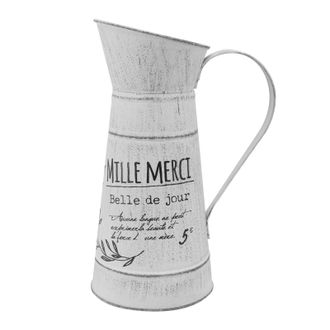 Cabilock 1stk Blumentopf Aus Zinn Rustikale Bauernhaus Franz&ouml;sischer Eimer Dekorative Blumenvasen Wedding Decoration Vase Aus Verzinktem Metall Home Schreibtis