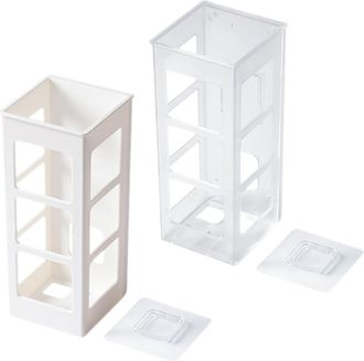 Cabilock 2 Stück Haartrocknerhalterung Aus Kunststoff Ohne Bohren Wandorganizer Für Lockenstab Und Glätteisen Platzsparender Badezimmer Organizer Mit Starker T