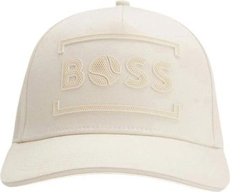 HUGO BOSS Homme, Accessoires, Beige, Taille: ONE Size Casquette en coton serg&eacute;