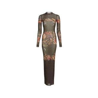 Jean Paul Gaultier Robe longue imprim&eacute;e