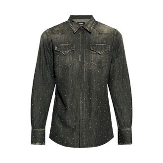 Dsquared2 Stylische Denim Hemden f&uuml;r M&auml;nner - - Shirts - Herren - Schwarzk - 2XL