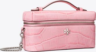Tory Burch Damen Charlie Kosmetiktasche mit Krokopr&auml;gung