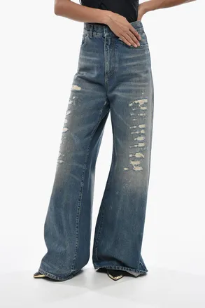 Dior Wide-Leg Distressed Jeans 34cm Dior