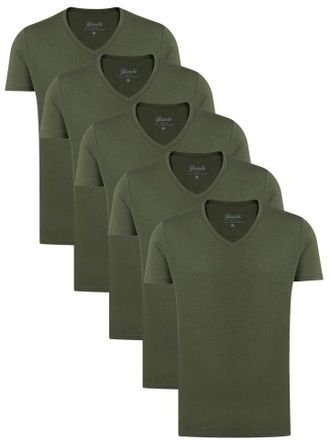 Yazubi T-Shirt modisches Shirt Mythic (Spar-Set, 5er-Pack) bequemes T-shirt mit V-Ausschnitt