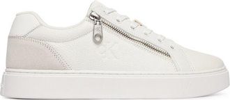Calvin Klein Sneakers Classic Cup Laceup Zip Lth YM0YM01437 Wei&szlig;