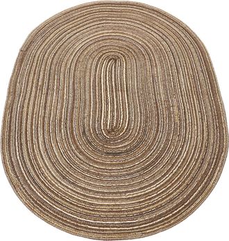 BESPORTBLE VANZACK Warmes Braun Ovales Tischset aus Baumwollgarn Hitzebest&auml;ndige Handgewebte Platzmatte rutschfest Langlebig f&uuml;r Haushalt K&uuml;che Restaurant und De