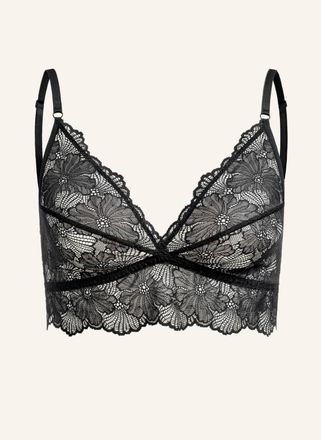 erlich textil Erlich Textil Classy Lace B&uuml;gelloser Spitzen Triangel-Bh Mittlerer Halt Aus Recyceltem Polyamid - Verstellbare Tr&auml;ger schwarz