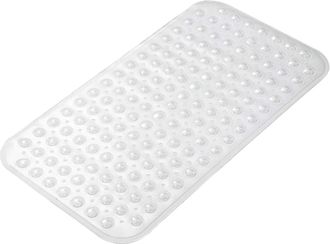 Generic 1pc Badewanne Matte Mit Saugn&auml;pfen Und Ablauf L&ouml;cher, 27,6x15In rutschfeste Dusche Badezimmer Maschine Waschbar,(Clear)