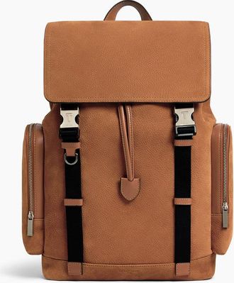 Le Tanneur Sac &agrave; dos &agrave; rabat Maurice en cuir nubuck grain&eacute;