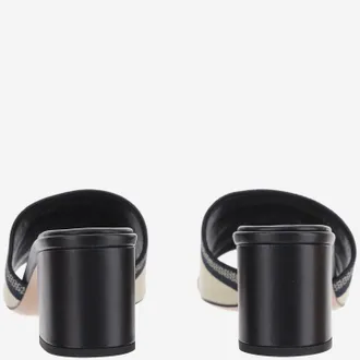 Gucci Fabric Block-Heel Sandals - Black