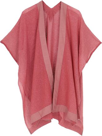 Guru Shop Offener Boho Cardigan, Plus Size Jacke, Kimono - Altrosa, Damen, Baumwolle
