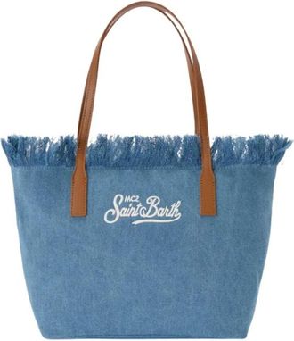 MC2 Saint Barth Femme, Sacs, Bleu, Taille: ONE Size City BAG MID Fringe